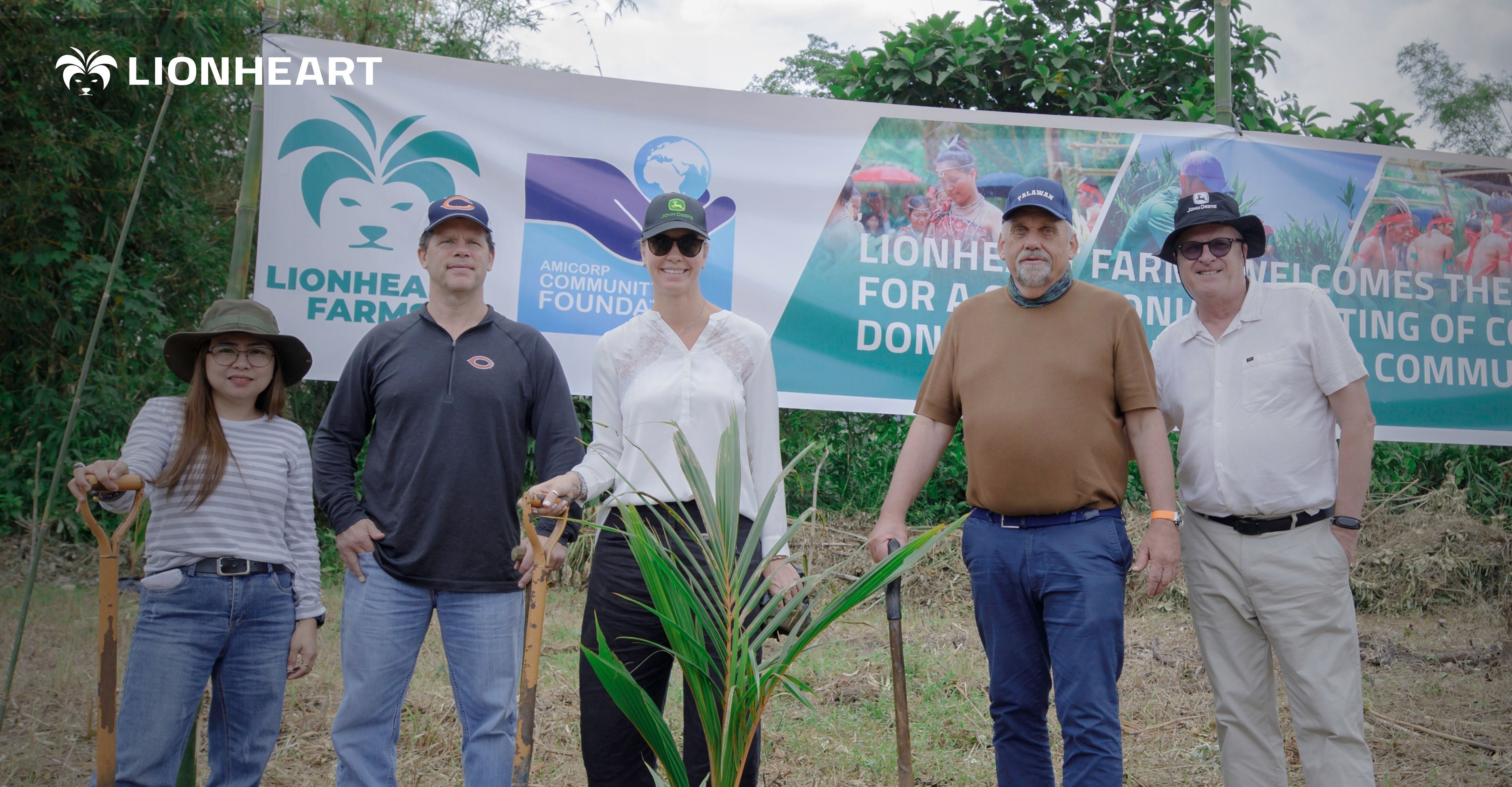Lionheart Farms Welcomes AmiCorp CEO for Ceremonial Coconut Planting